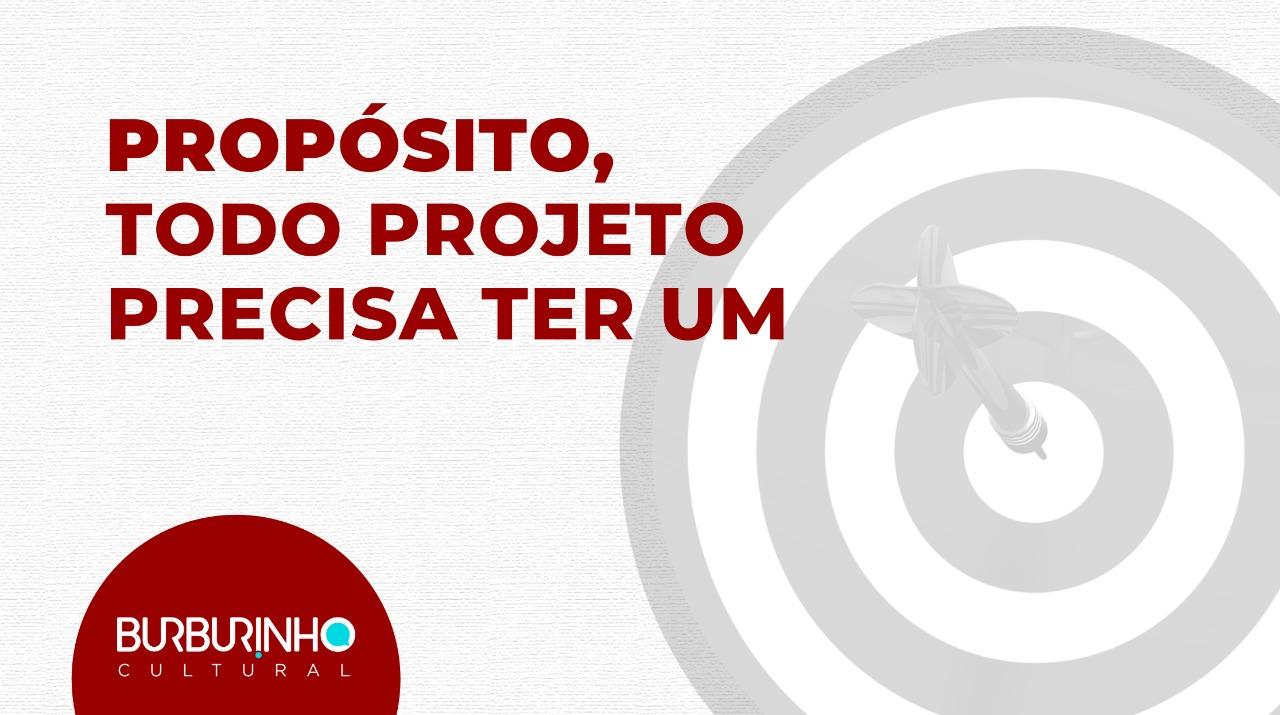 Propósito, todo projeto precisa ter um! – Burburinho Cultural